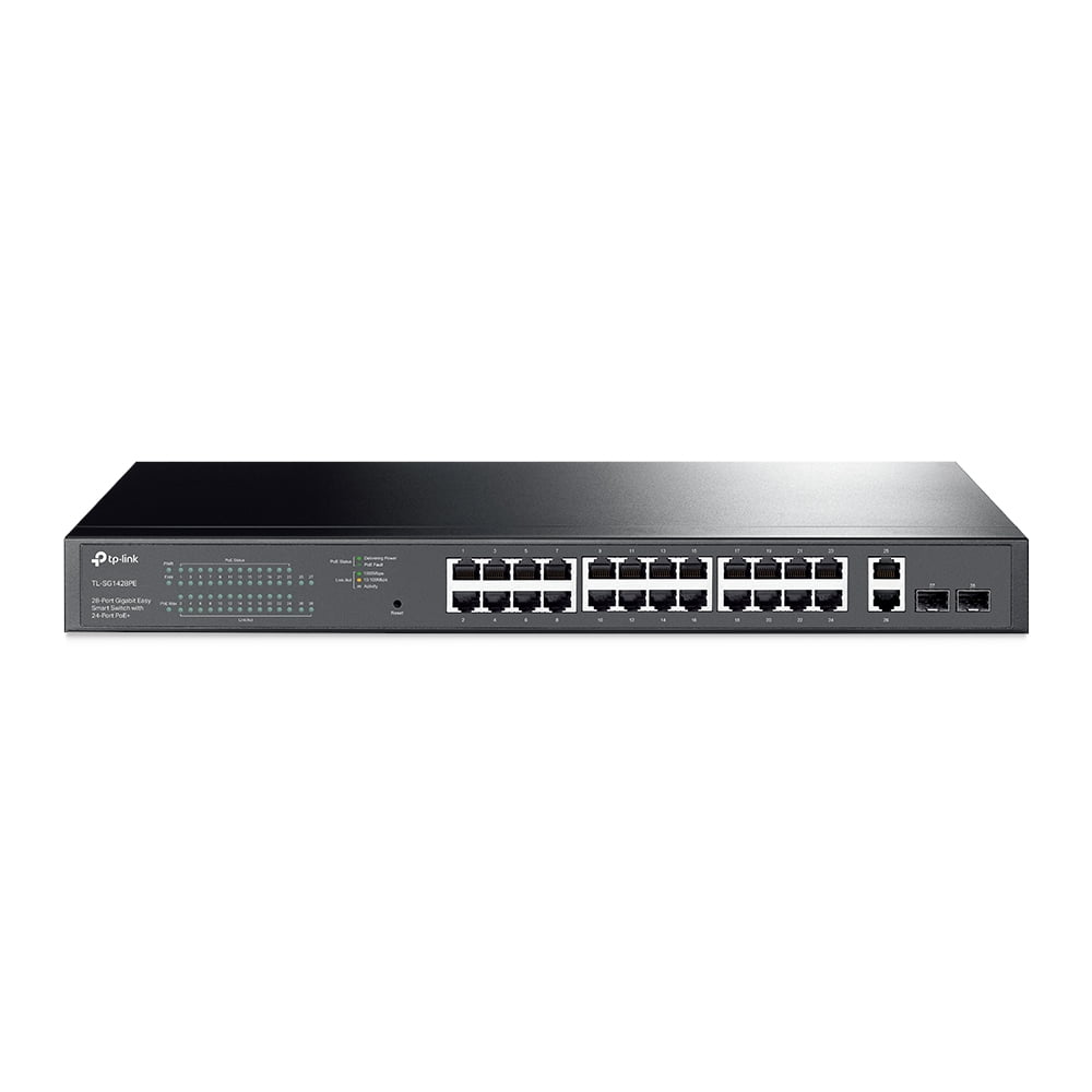 SWITCHE TP-LINK 28 PUERTOS GIGABIT POE + 24 GIGABIT RACK (TL-SG1428PE ...